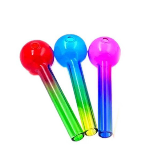 4 Glass Rainbow Color OIl Burner Pipe Set Of 3